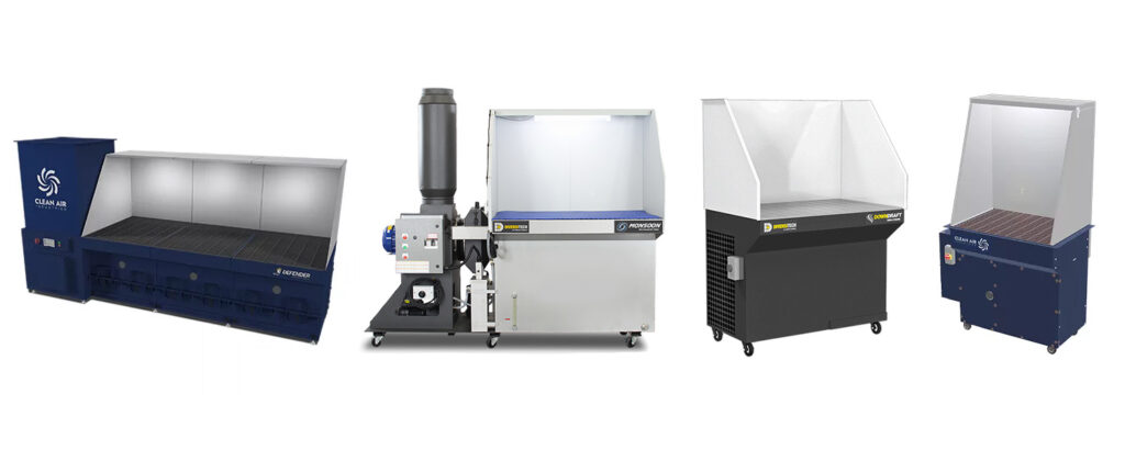 Downdraft Tables, Wet & Ducted Downdraft Tables